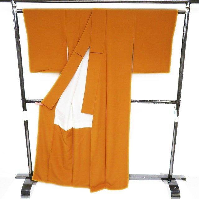 色無地 着物 中古 正絹 袷 フォーマル 紋付き 黄櫨染色 身丈166cm 裄66.5cm L トール きもの北條 A1016-2 : 着物 中古 リサイクル 帯の きもの北條 - 通販 ...