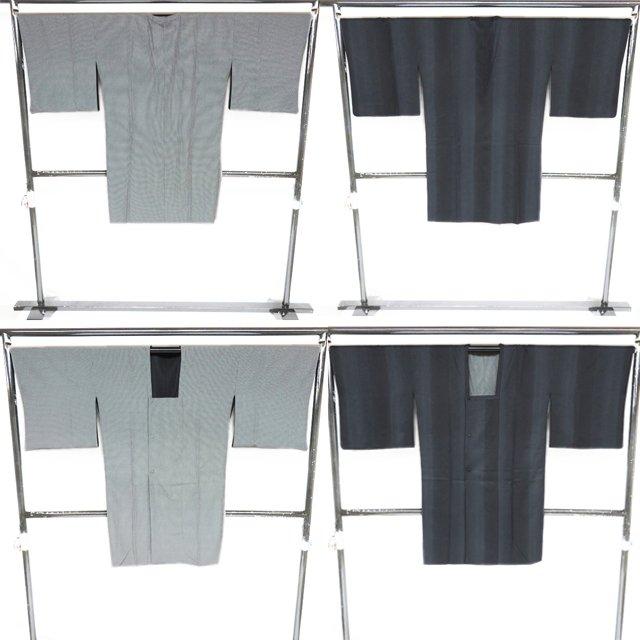 道行コート コート 着物 中古 正絹 リバーシブル 地模様 格子模様 黒色 身丈102cm 裄70cm きもの北條 A1288-1 : 着物 中古 リサイクル 帯の きもの北條 - 通販 ...