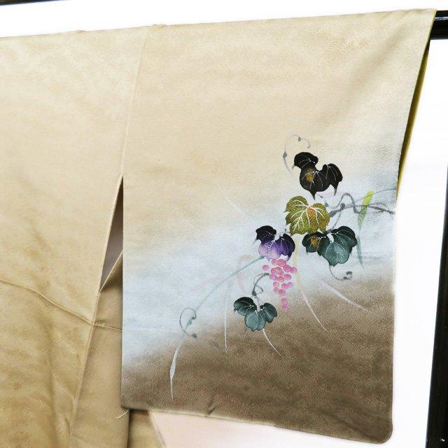 付下げ 付け下げ 着物 中古 袷 フォーマル 葡萄の図 枯色 金銀 身丈160cm 裄64cm M きもの北條 A858-3 : 着物 中古 リサイクル 帯の きもの北條 - 通販 ...