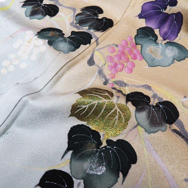 付下げ 付け下げ 着物 中古 袷 フォーマル 葡萄の図 枯色 金銀 身丈160cm 裄64cm M きもの北條 A858-3 :A858-3:着物 中古 リサイクル 帯の きもの北條 - 通販 ...