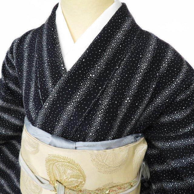 付下げ 付け下げ 訪問着 未使用 正絹 袷 フォーマル 作家物 落款 割付文様 市松 鱗 霰 黒色 身丈163.5cm 裄65cm L きもの北條 A910-10 :A910-10:着物 中古 ...