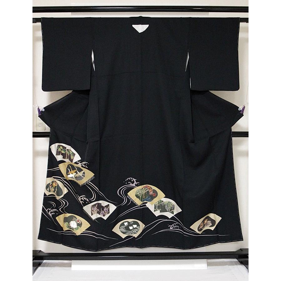 色留袖 未使用 正絹 刺繍 波に地紙 四季花文 149cm前後ベスト 美品 ガード加工済 : kimonoマルイチ - 通販 - Yahoo!ショッピング