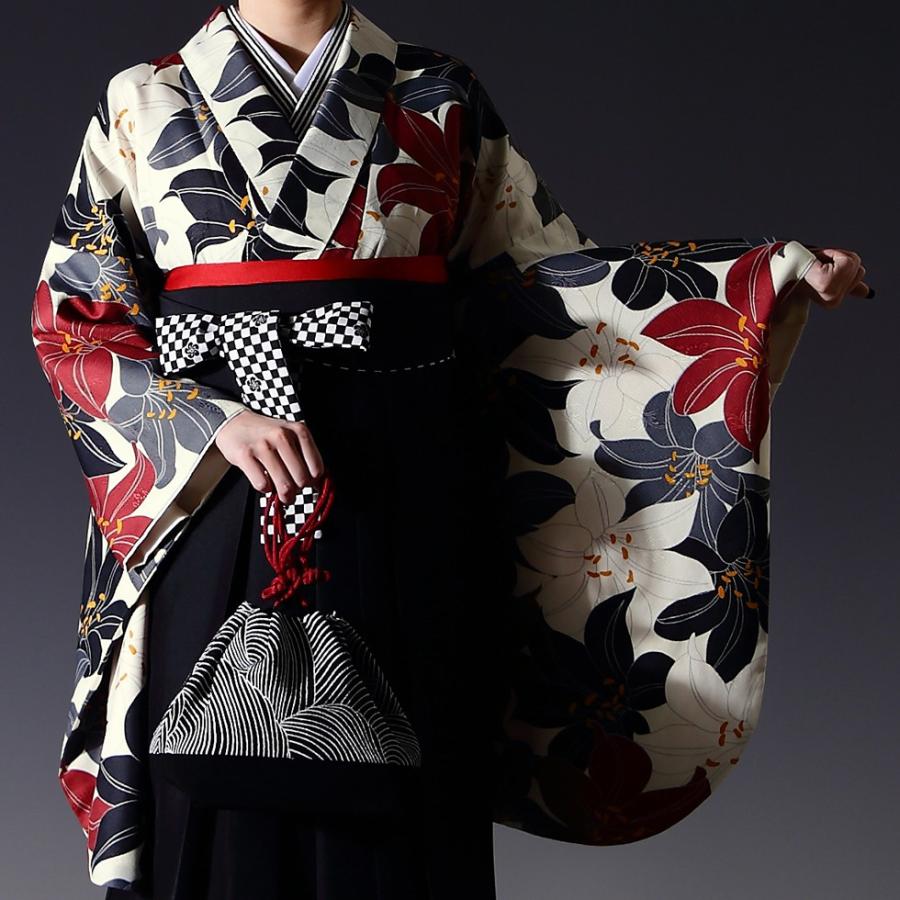 レンタル 二尺袖 袴 15点セット 卒業袴レンタル フルセット g441 往復送料無料 卒業袴 小振袖 クリーム 百合 レディース : かしいしょう錦 - 通販 - Yahoo!ショッピング