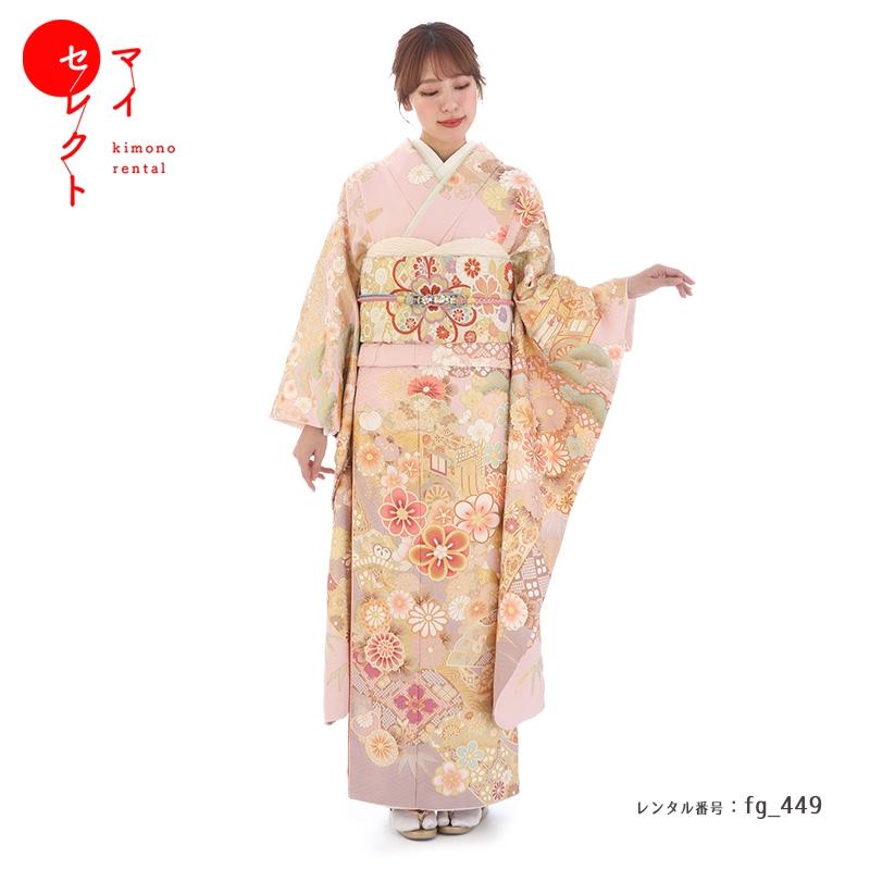 YUMI KATSURA 振袖レンタル 桂由美 正絹 シンプル fg-449b フルセット一式 着物 人気 ネット 専門店 貸衣装 モダンレトロ 華やか 可憐 ふりそで : 着物レンタルマイ ...