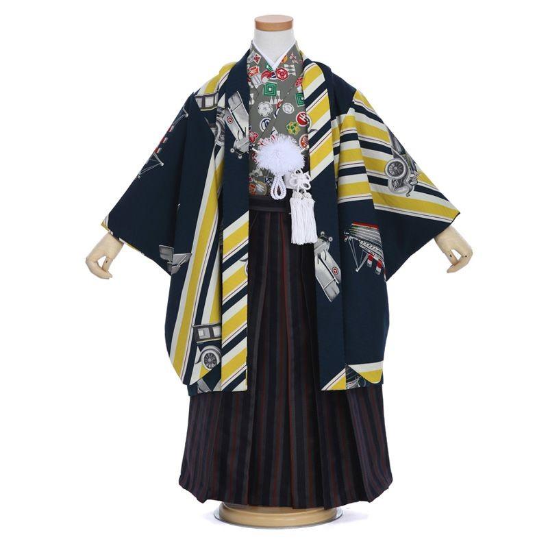 七五三コーデ画像有り「5歳男児着物（袴）フルセットレンタル」モダンアンテナ msb5-0058 105 110 115 :msb5-0058:着物レンタルマイセレクトヤフー店 - 通販 ...