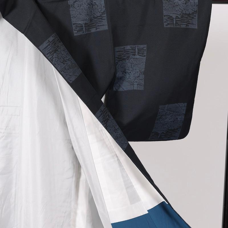 着物 小紋 藍の濃淡 幾何学 /1352 : キモノリザーブEC - 通販 - Yahoo!ショッピング