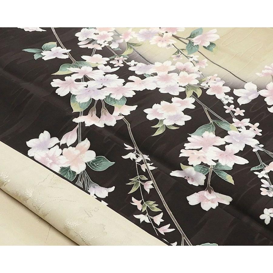 訪問着 新品仕立済 正絹 枝垂れ桜模様 身丈164.5cm 裄丈68cm 新品