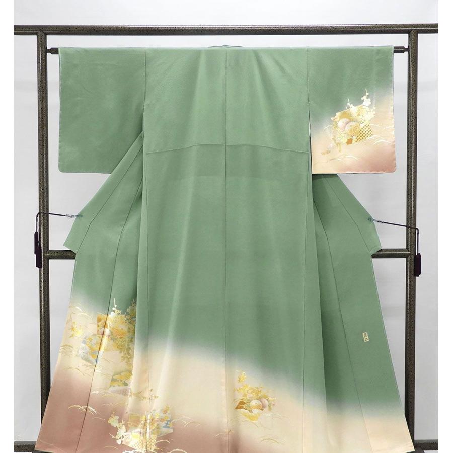 訪問着 未着用 正絹 金彩友禅 和田光正作 身丈159cm 裄丈62.5cm 訪問着 未使用 着物 結婚式 入学式 卒業式 b4062 ...