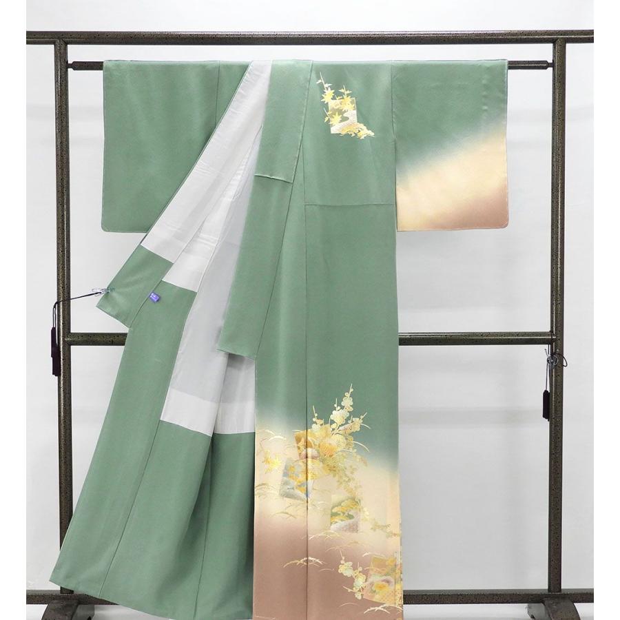 訪問着 未着用 正絹 金彩友禅 和田光正作 身丈159cm 裄丈62.5cm 訪問着 未使用 着物 結婚式 入学式 卒業式 b4062 ...