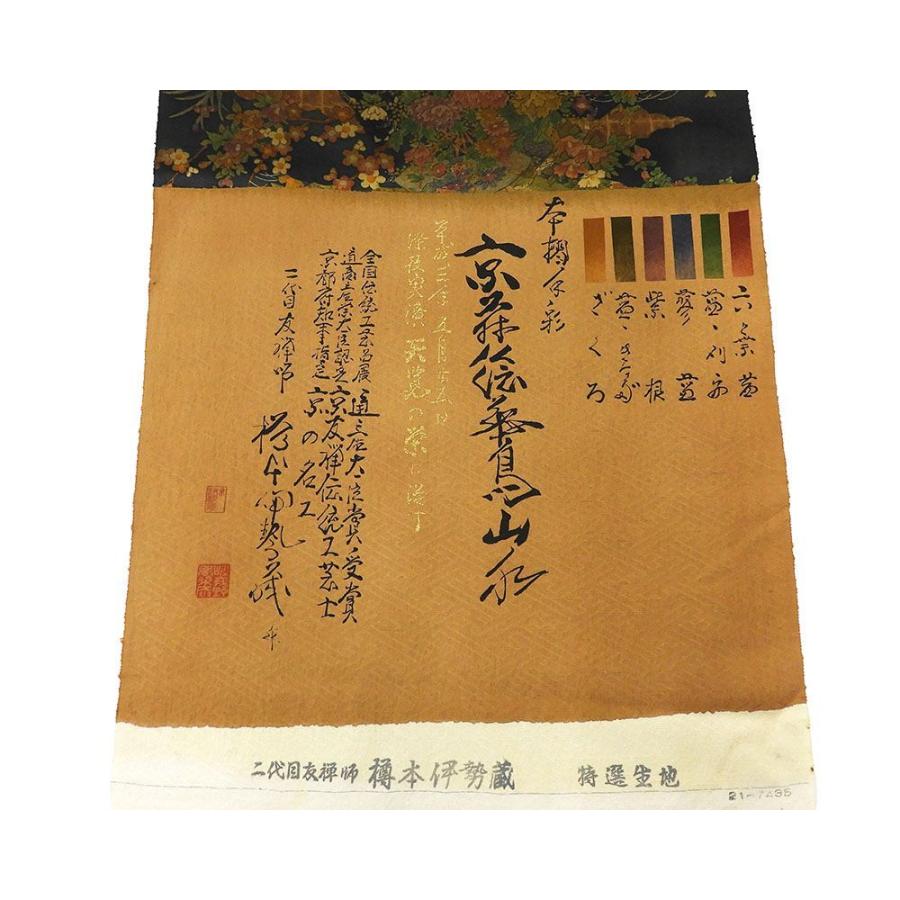 小紋 反物 正絹 京友禅摺り染 樽本伊勢蔵作 新品 未仕立 着物