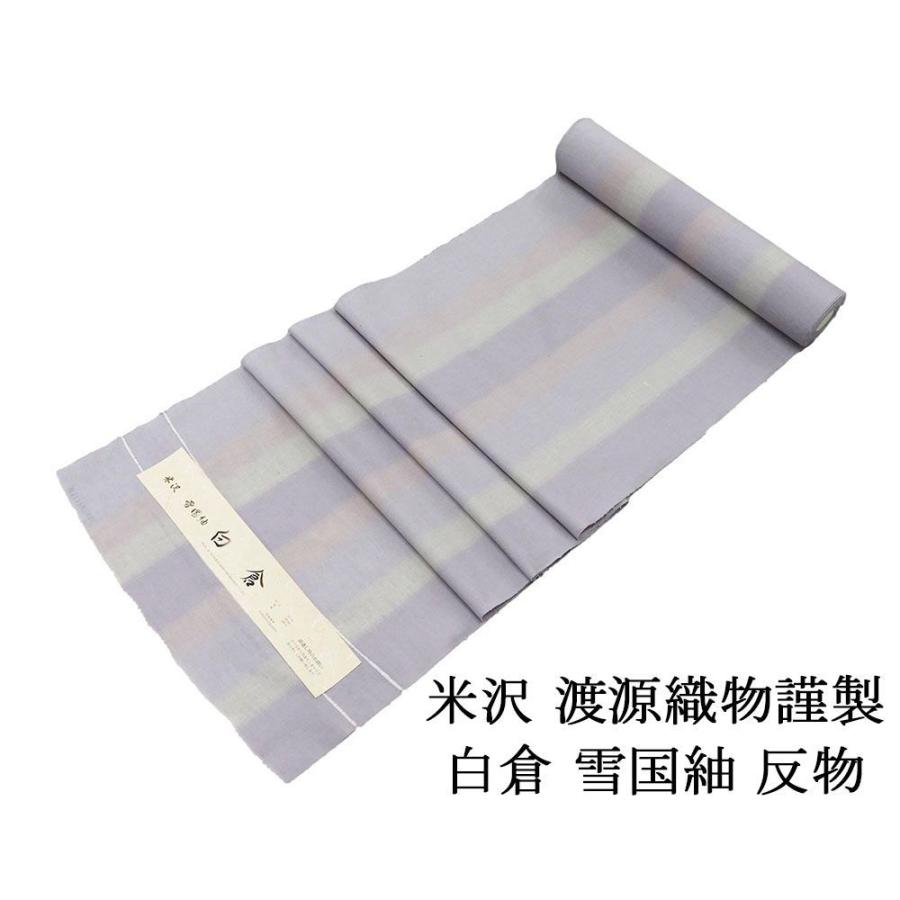 紬 新品 正絹 米沢 雪国紬 白倉 渡源織物謹製 縦縞模様 反物 未仕立 d2017 : きもの翔鶴 - 通販 - Yahoo!ショッピング