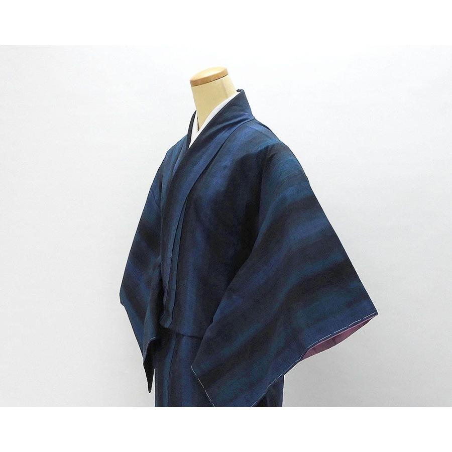 紬 未着用 正絹 縦縞模様 身丈164.5cm 裄丈66cm 未使用 新古品 着物 カジュアル d4032 : きもの翔鶴 - 通販 - Yahoo!ショッピング