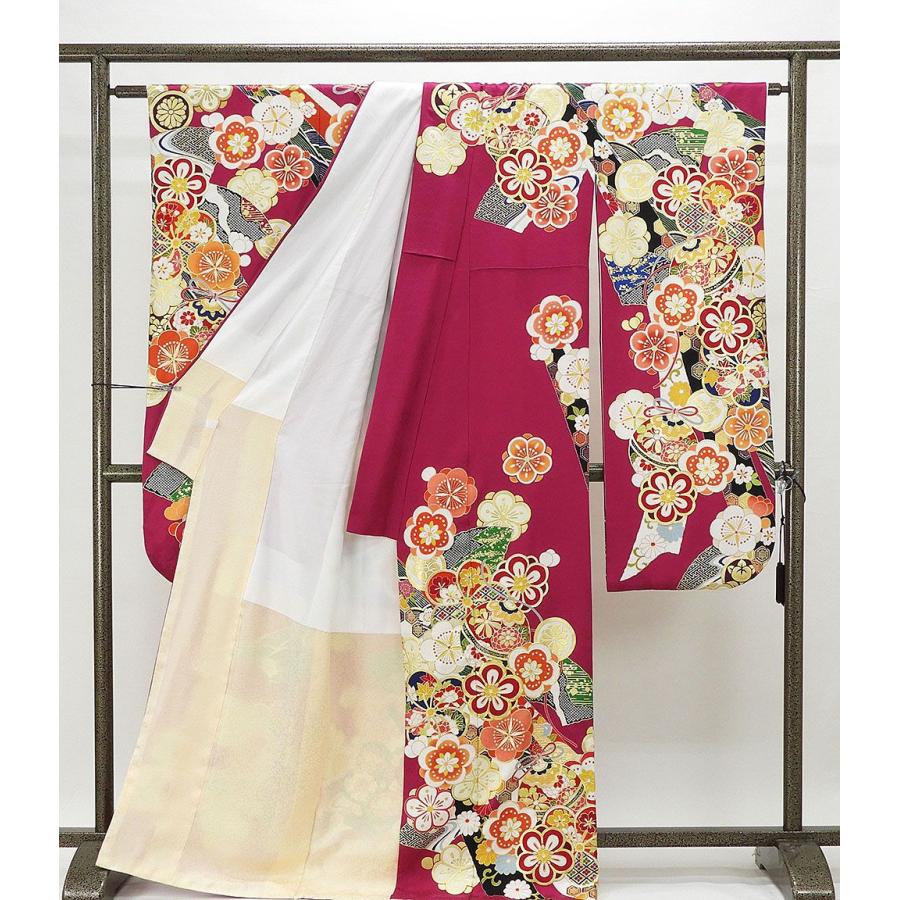 振袖 正絹 四季花手毬模様 身丈168.5cm 裄丈66cm 美品 リサイクル 着物 e0971 : きもの翔鶴 - 通販 - Yahoo ...