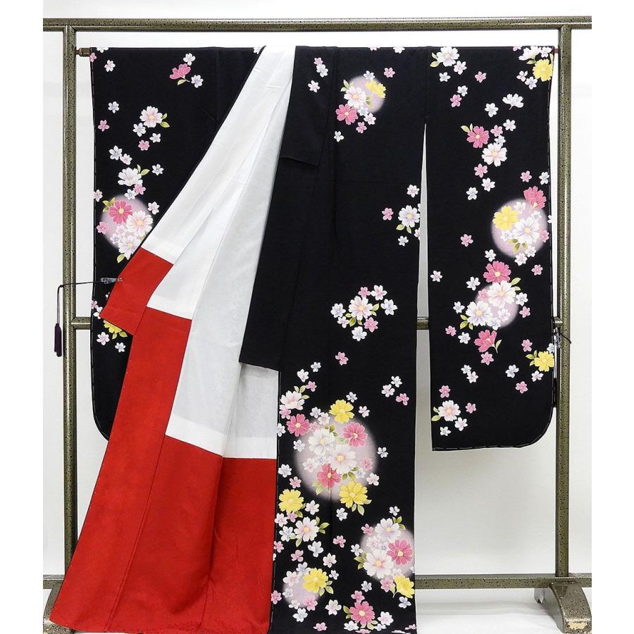 振袖 新品仕立済 正絹 コスモス模様 新品 仕立て上がり 着物 成人式 結婚式 e1011 : きもの翔鶴 - 通販 - Yahoo!ショッピング