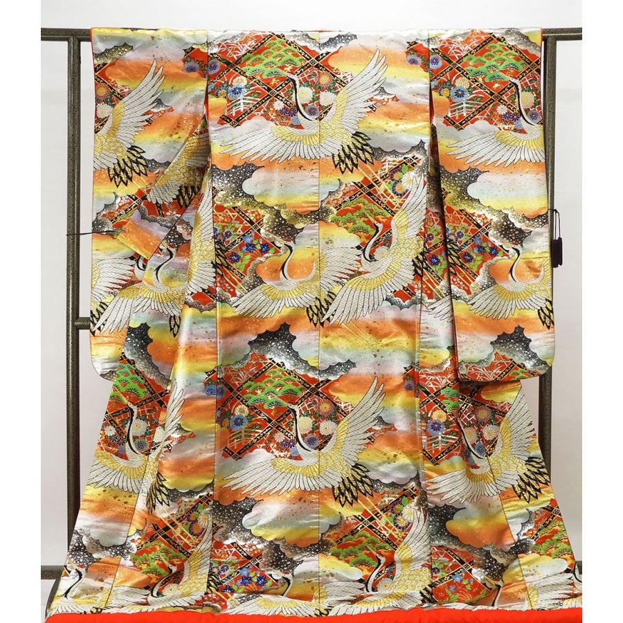 色打掛 正絹 雲取舞鶴四季花模様 打掛 花嫁衣裳 婚礼 リサイクル 中古 ブライダル ウエディング 着物 e3130 : e3130 : きもの翔鶴 - 通販 - Yahoo!ショッピング