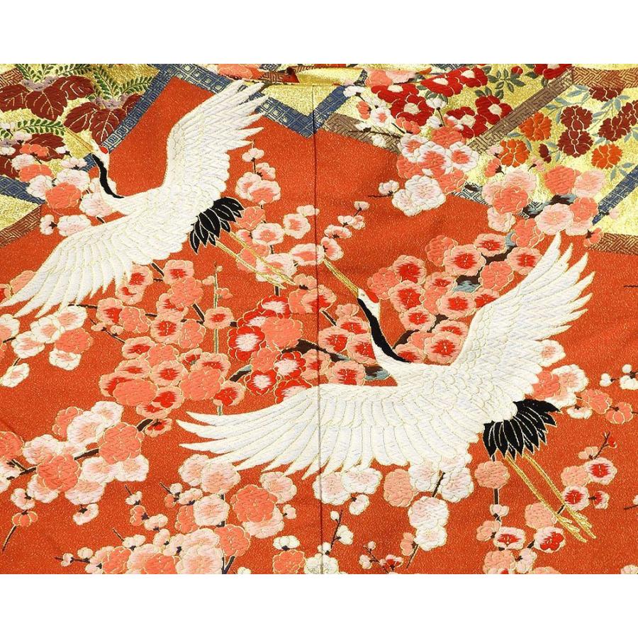色打掛 正絹 万彩千寿のよろこび 鶴 打掛 花嫁衣裳 婚礼 良品 リサイクル 中古 着物 e3191 色打掛 正絹 万彩千寿のよろこび 鶴 打掛 花嫁衣裳 婚礼 良品