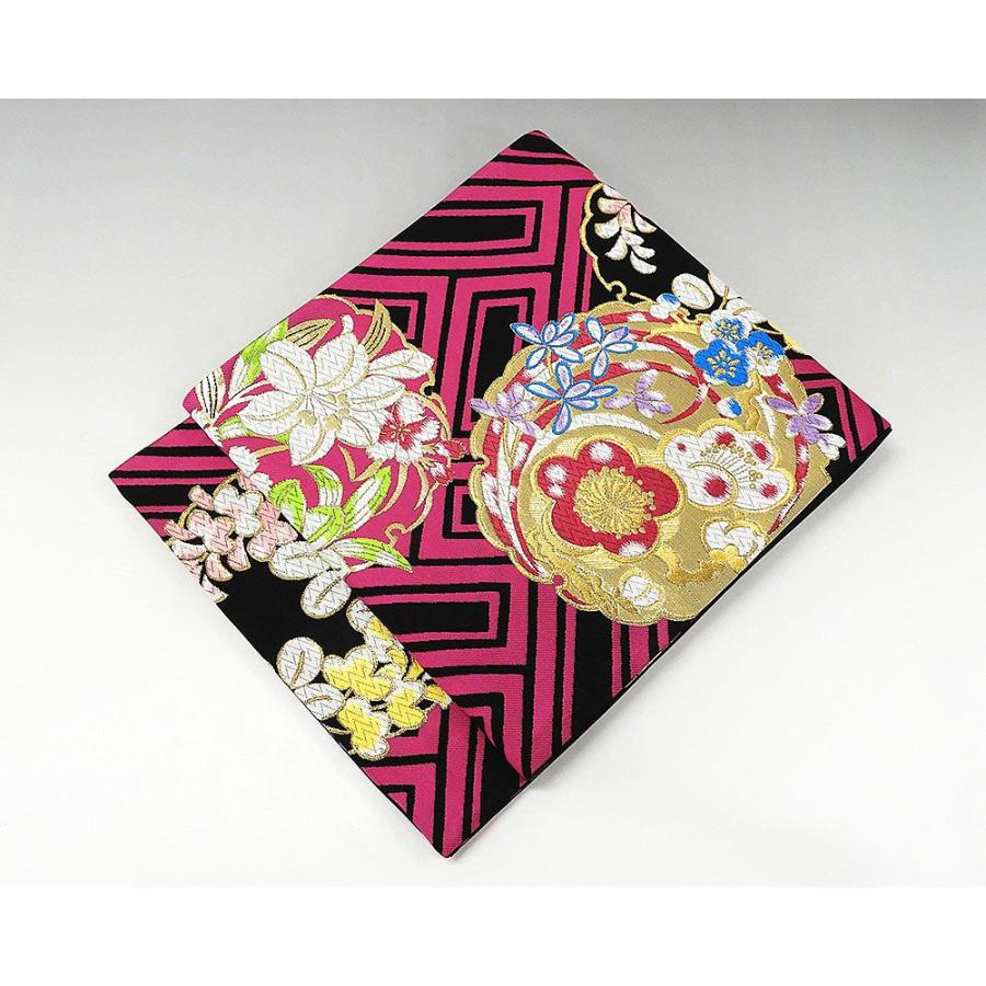 袋帯 交織 匹田花模様 リサイクル 中古 フォーマル 礼装用 パーティー