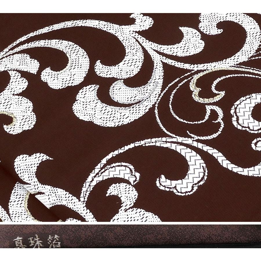 袋帯 新品仕立済 正絹 西陣 山下織物謹製 真珠箔 唐草模様 新品 仕立て