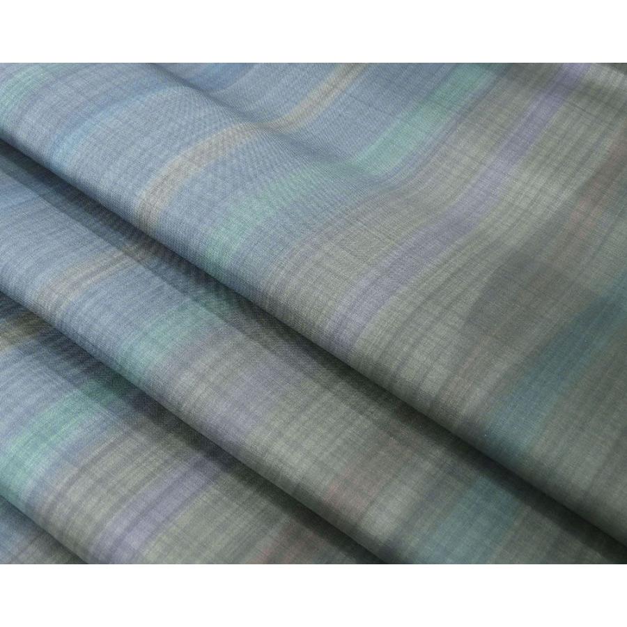 コート 新品 正絹 旗印 本場縞大島 染色作家 岩浅公展作 リバーシブル