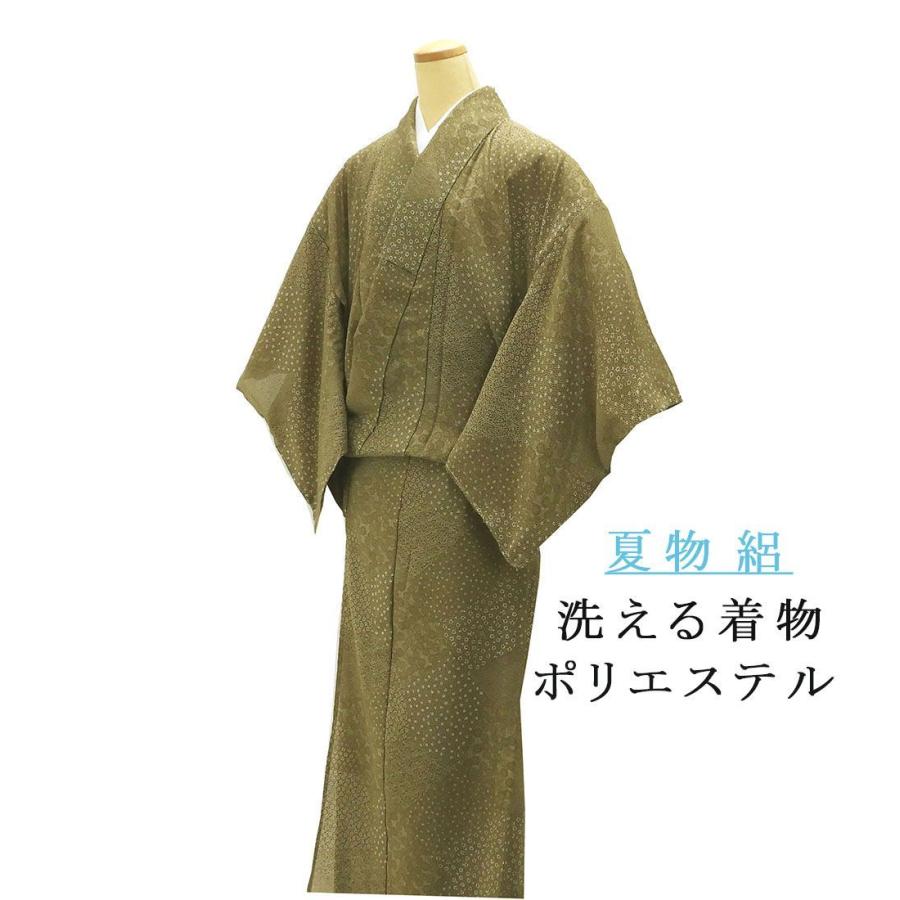洗える着物 夏物 絽 ポリエステル小紋 新品 着物 M寸 p2518 : きもの翔鶴 - 通販 - Yahoo!ショッピング