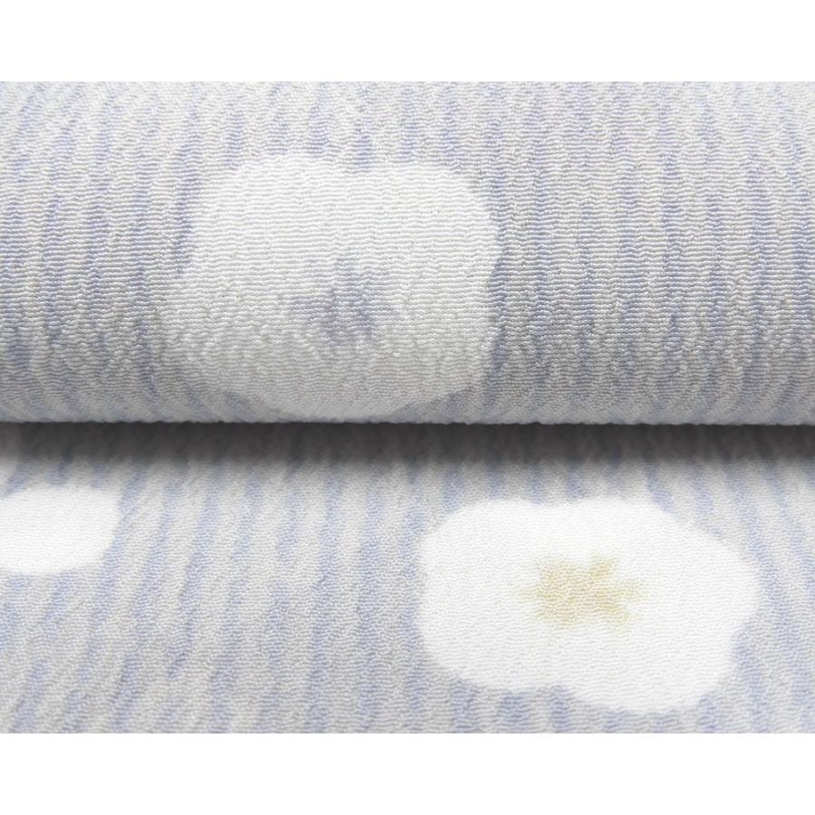 小紋 反物 ポリエステル テイジン シルフィル 縦縞菱梅模様 洗える着物