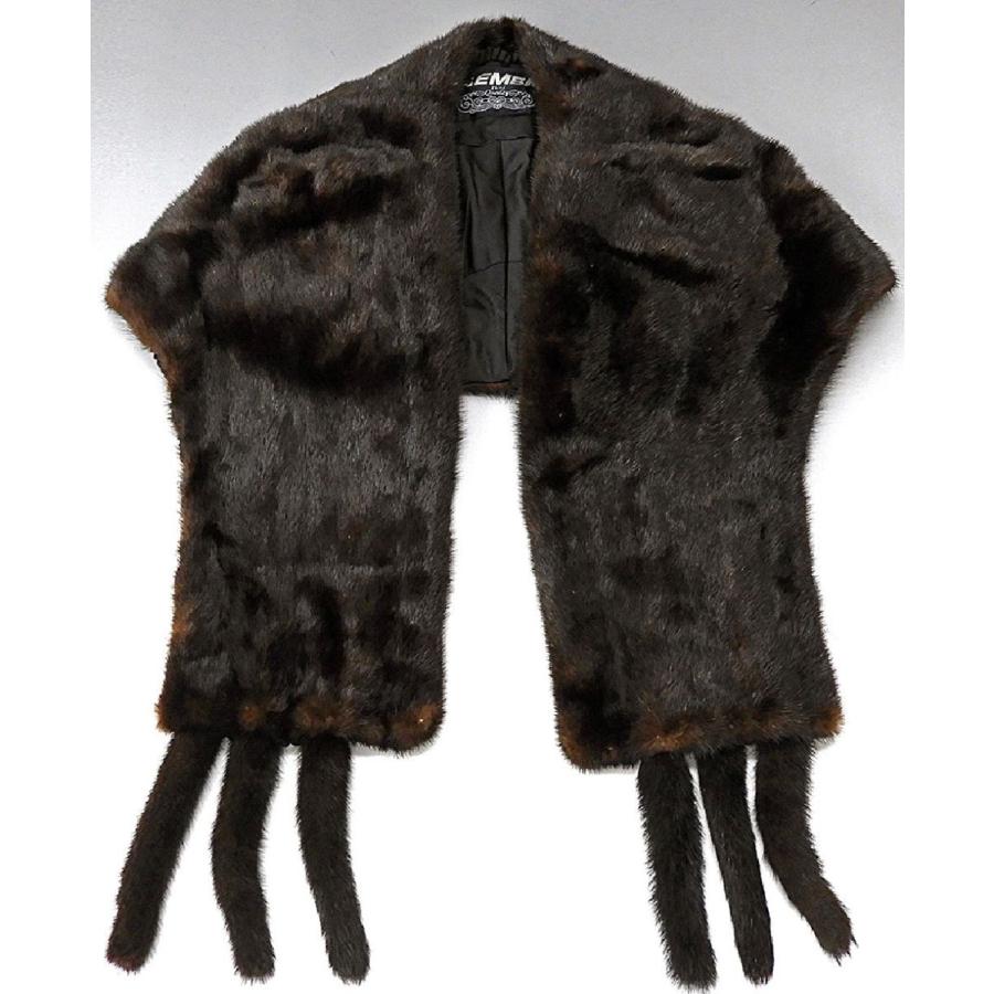 50％OFF SALE ショール ミンク 毛皮 ストール リアルファー しっぽ付き