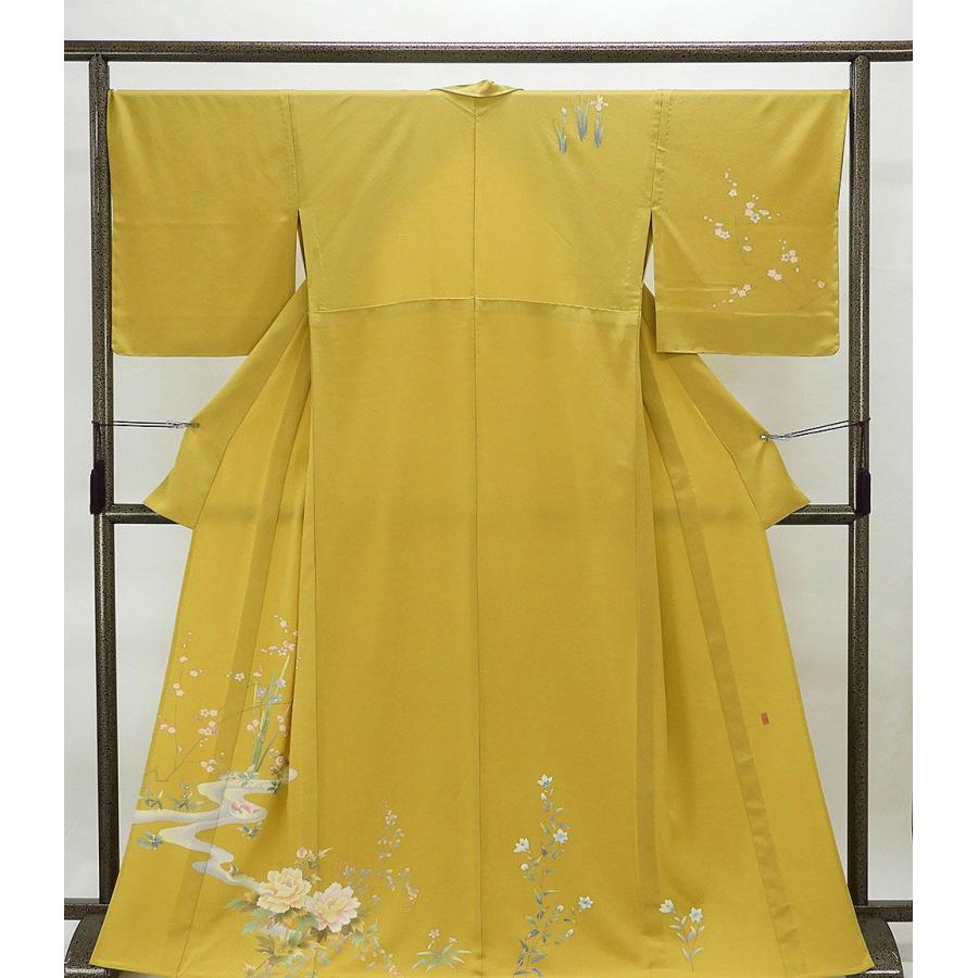 単衣 訪問着 新品仕立済 正絹 鴛鴦四季花模様 身丈164.5cm 裄丈68cm 小難あり 新品 仕立て上がり 着物 wb1066 : きもの ...