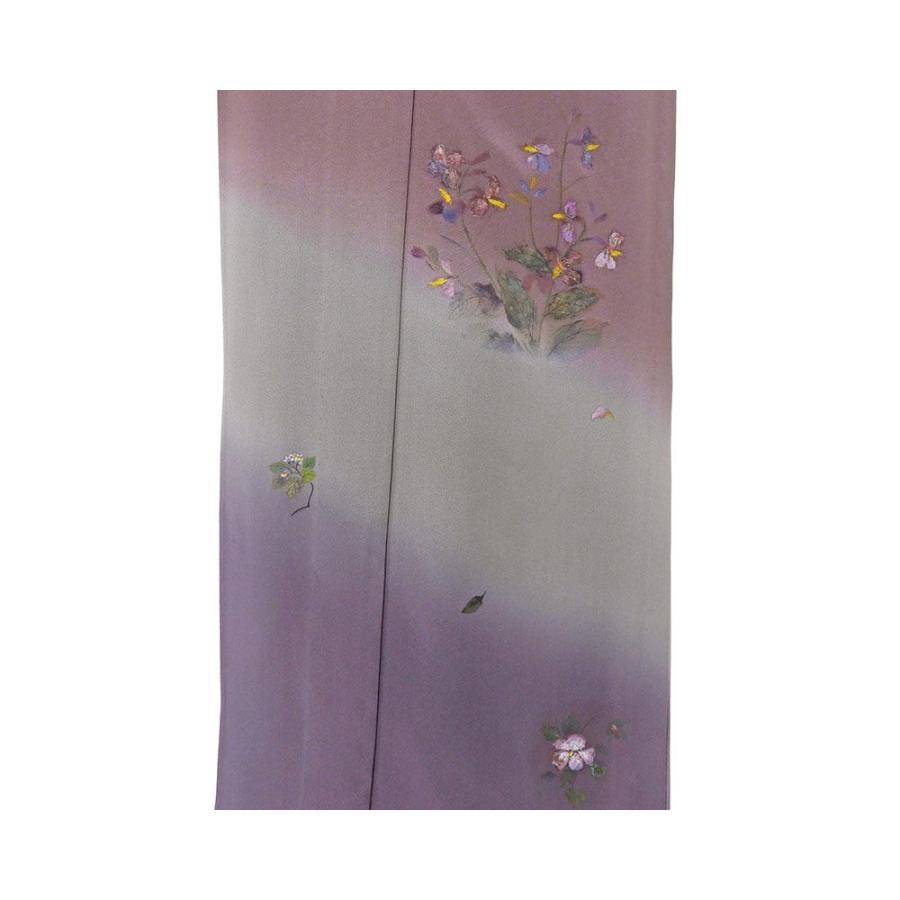 単衣 付下訪問着 新品 仕立上がり 正絹 花 身丈165cm 裄丈68.5cm 仕立