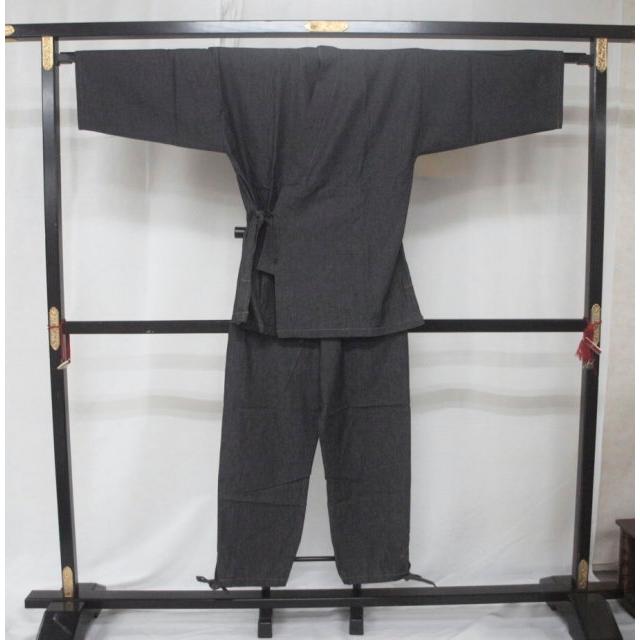 セール 0006-M 男性用 薄デニム地作務衣 黒（レターパック不可） : きもの 遊着苑 - 通販 - Yahoo!ショッピング