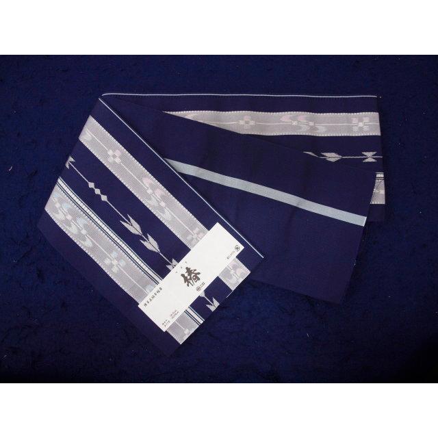 特選 1047 正絹博多小袋帯（半幅帯）＜森博多織＞謹製『椿』 紺 : きもの 遊着苑 - 通販 - Yahoo!ショッピング