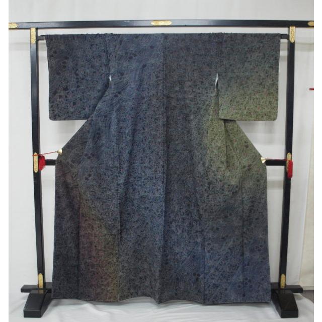 お仕立て上がり 1624 正絹訪問着 総絞り おぼろ調 紺・緑 : きもの 遊着苑 - 通販 - Yahoo!ショッピング