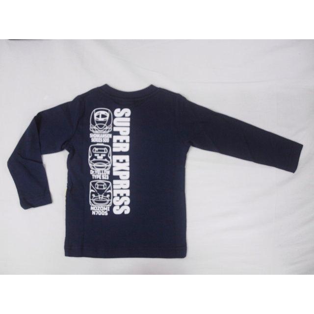 新品 SN3-4411D-120 値下げ 新幹線 長袖Tシャツ 紺 レターパック発（代引き不可） : きもの 遊着苑 - 通販 - Yahoo!ショッピング
