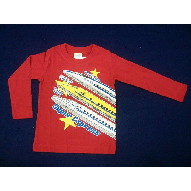 新品 SN3-4411D-120 値下げ 新幹線 長袖Tシャツ 赤 レターパック発（代引き不可） : きもの 遊着苑 - 通販 - Yahoo!ショッピング