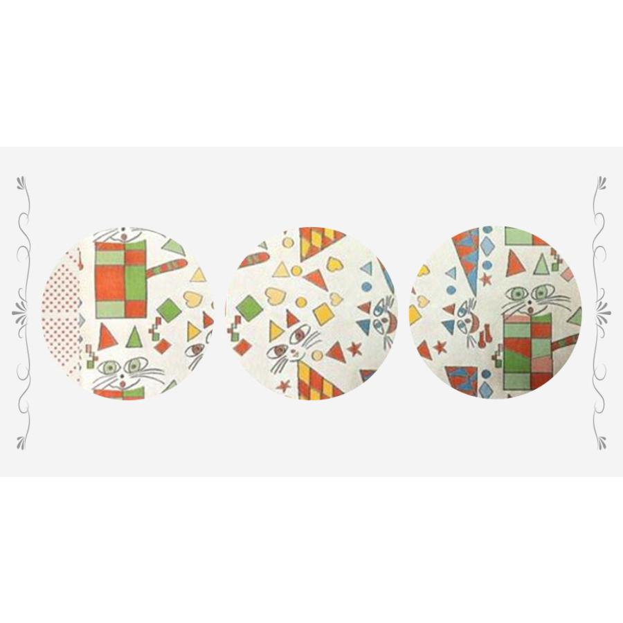 半幅帯 浴衣帯 ゆかた帯 桐生織 ポリエステル 白地 猫 ねこ おもちゃ箱 びっくり箱 玩具 懐かしい ポップ 麻の葉 リバーシブル No.10-5576 : 六華ricca - 通販 ...