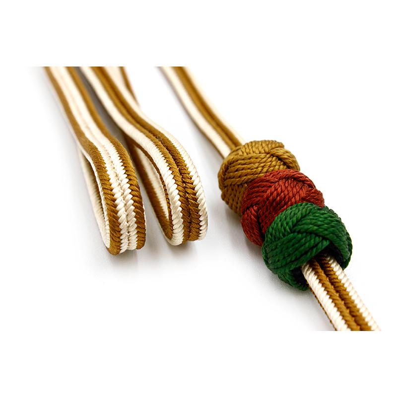 ブランド登録なし 帯締め 三分紐 正絹 翠嵐工房 京すいらん 京冠 小田巻 金茶 生成り ベージュ 赤茶 濃緑 縞 ツートンカラー 日本製 新品 未使用 No.10-5964 : 六華 ...