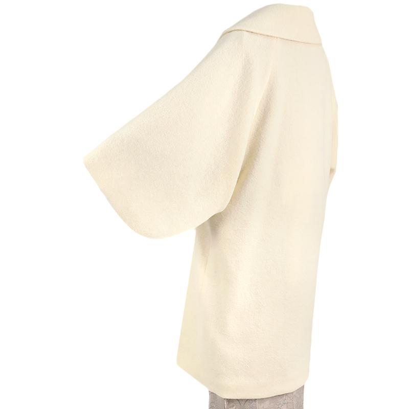 和装コート アイボリー 生成 ループ天竺 ロング フリーサイズ ロール衿 筒袖 礼装用 訪問着 日本製 着物 道中着 道行コート 長 No.3-0533 : 六華ricca - 通販 ...