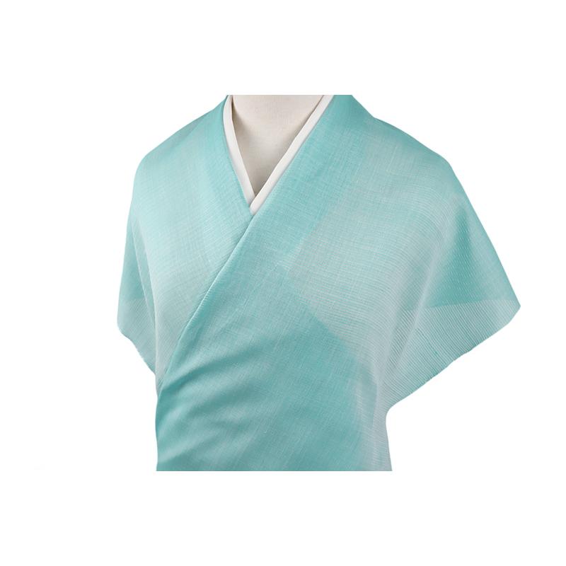 長襦袢 小千谷ちぢみ 麻絽襦袢 本麻 夏物 青緑 オーガニックラミー 越後 最未仕立て 反物 杉山織物 お洒落着 カジュアル 大正ロ No.4-0672 : 六華ricca - 通販 ...