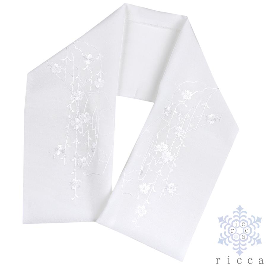 半衿 振袖 成人式 訪問着 刺繍 白地 白糸 礼装用 黒留袖 色留袖 絹交織 オフホワイト 桜 枝垂れ桜 花 和柄 おしゃれ No.8-2774 : 六華ricca - 通販 - Yahoo ...