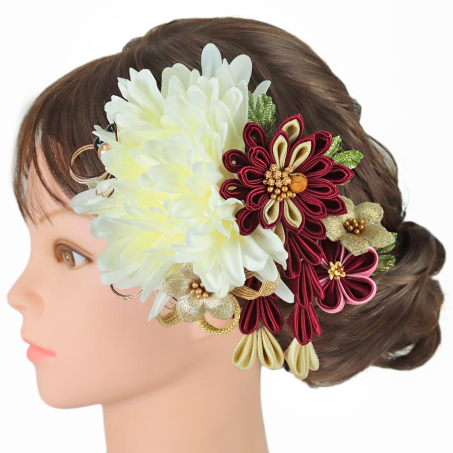 髪飾り 成人式 水引 つまみ細工 振袖 袴 2点セット 赤 臙脂 ワインレッド ピンク 白 ゴールド 藤下がり 組紐 造花 No.9-5272 : 六華ricca - 通販 - Yahoo ...