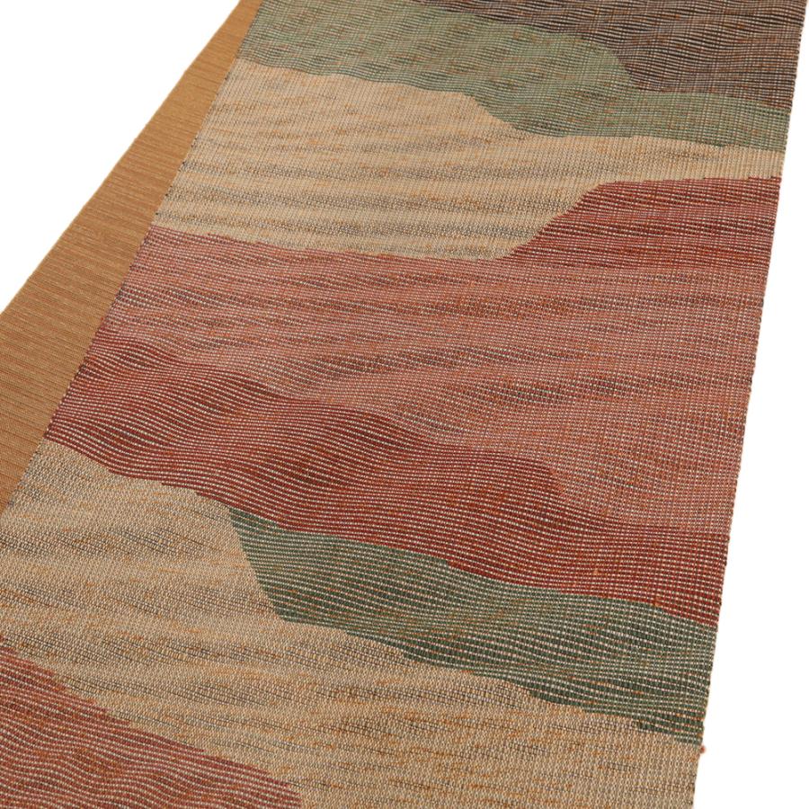 袋帯 中古 洒落袋帯 紬 正絹 リサイクル 草木泥染 茶色 波 紬遊 着物 仕立て上がり カジュアル 小紋 波筬紙布 No.i6-2347 : 六華ricca - 通販 - Yahoo!ショッピング