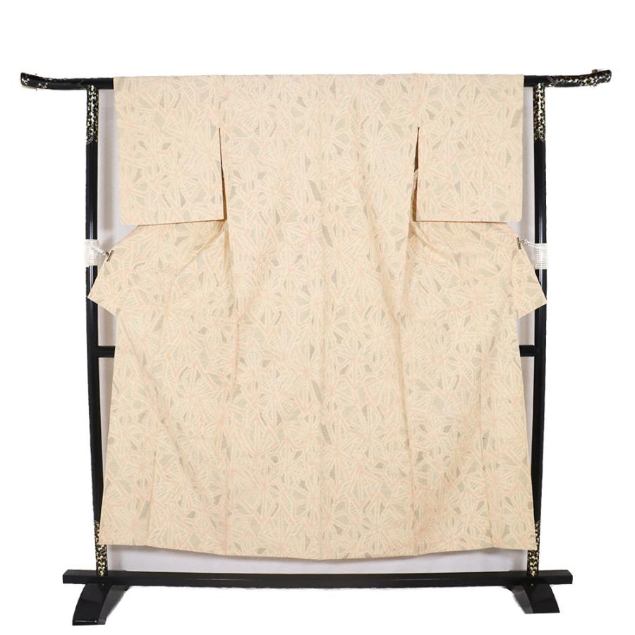 単衣 手織り紬 正絹 ベージュ 赤 緑 麻の葉 Sサイズ ki30614 美品 ひとえ レディース シルク ギフト 6月9月10月シーズン 送料込み : きもの千葉 - 通販 - Yahoo ...