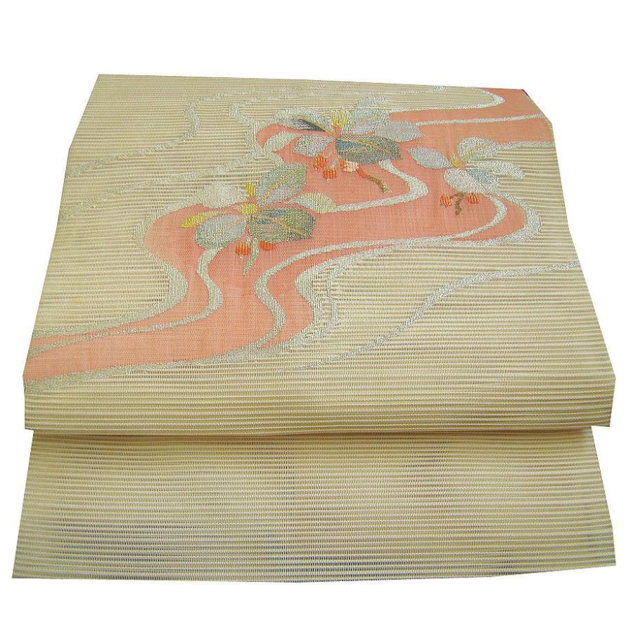 美品 夏帯 紬 小紋用 絽つづれ なごや帯 正絹 未使用 たいこ柄 N616 : リサイクルきもの時代屋 - 通販 - Yahoo!ショッピング