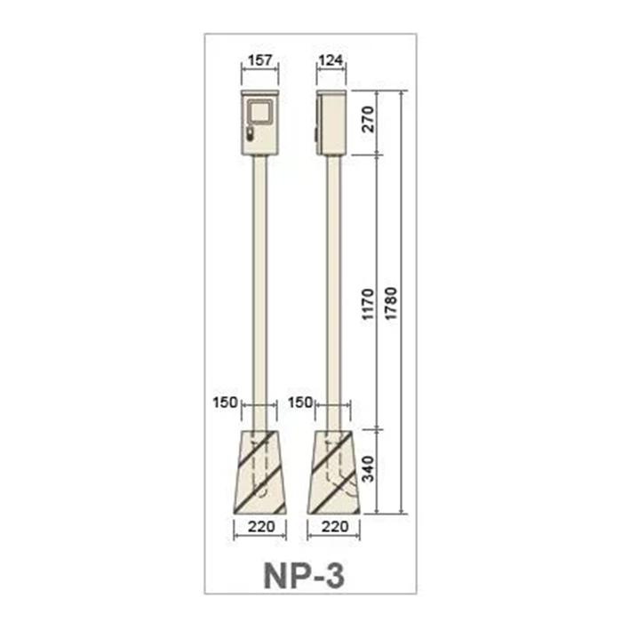 遠隔式水道メーター NP-3 ： 個別式受信機用鉄製ポール : 窓とガラスの専門ショップ キムラ - 通販 - Yahoo!ショッピング