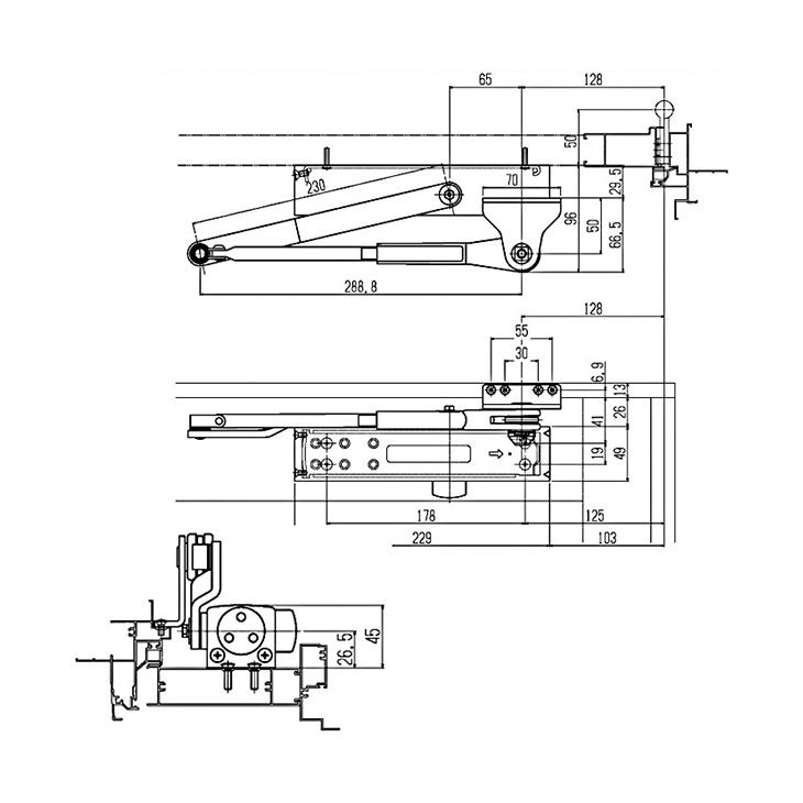 YKK AP ykk ドアクローザー NXD C-U 室内側用 取付 ドア用 ドアクローザ 玄関ドア リフォーム diy 交換 玄関部品 玄関扉 HH-5K-11164 ストップなし : 窓と ...