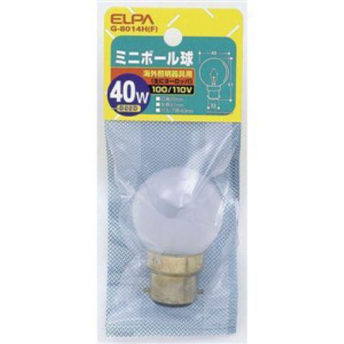 ELPA G-8014H(F) ミニボール球 40W B22D G40 ホワイト : キムラヤYahoo!店 - 通販 - Yahoo!ショッピング