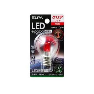ELPA LDA1CR-G-E17-G457 LED電球S形E17 赤色 : キムラヤYahoo!店 - 通販 - Yahoo!ショッピング