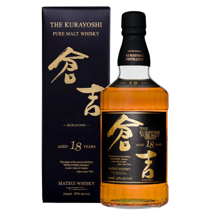 倉吉 ウイスキー マツイピュアモルトウィスキー 18年 700ml 箱有り : リカーハウス 木村屋 - 通販 - Yahoo!ショッピング
