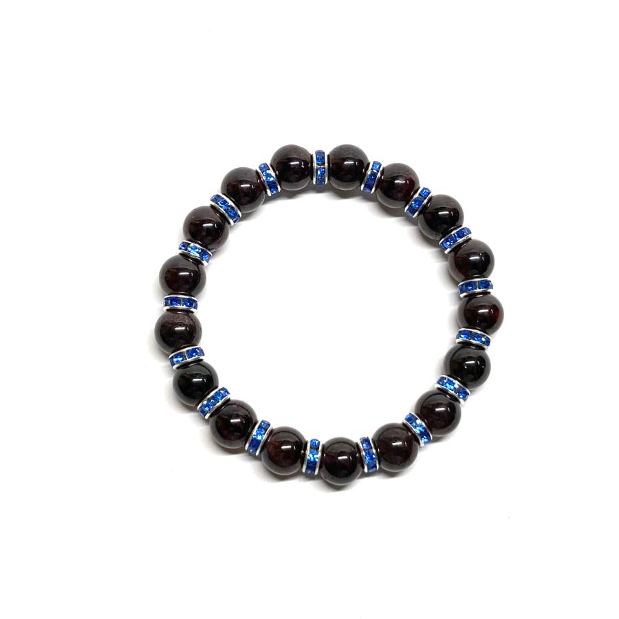 1月誕生石 ガーネット パワーストーン ブレスレット 天然石ブレス 8mm (ブルー) プレゼント 贈り物 : birthstone-january-8mm-5 : パワーストーン ...