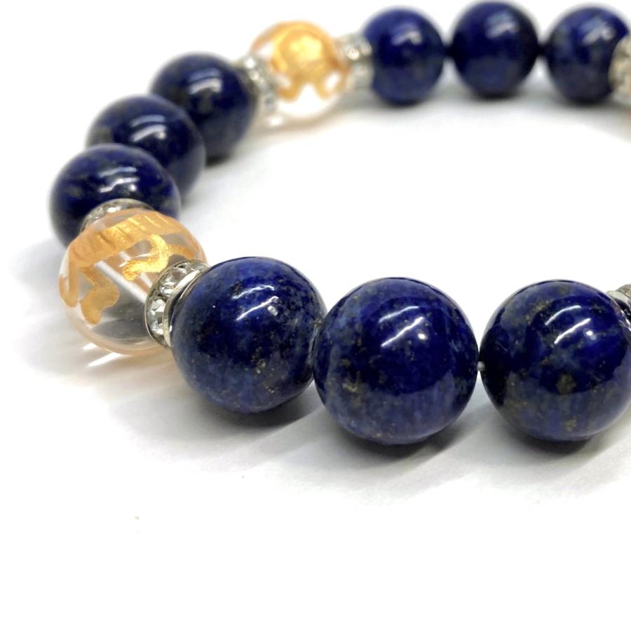 四神獣金彫水晶×ラピスラズリ パワーストーン ブレスレット 天然石ブレス 12mm (シルバー) お守り : パワーストーン Kinari&Co. - 通販 - Yahoo!ショッピング