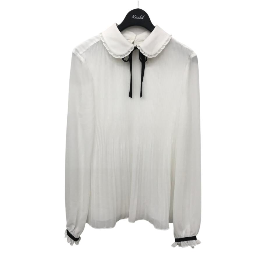 テッドベーカー TED BAKER プリーツリボンブラウス ホワイト サイズ：1 : 8001000811384 : カインドオルYahoo!店 - 通販 - Yahoo!ショッピング